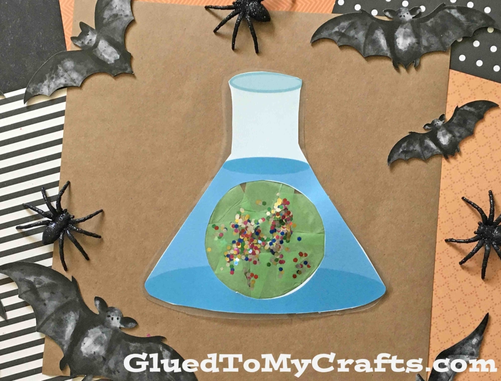 Stained Glass Halloween Beaker Craft