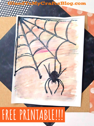 Black Glue & Watercolor Spider Web Craft