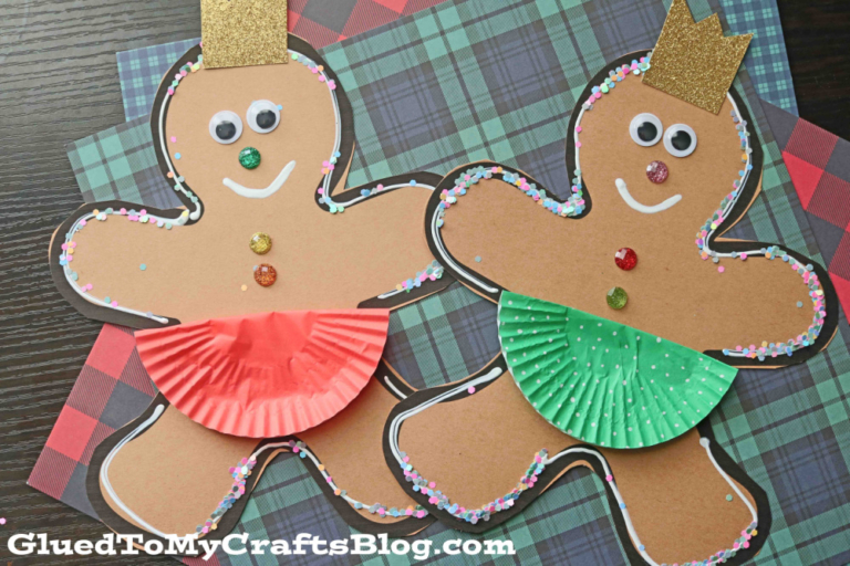 Paper Gingerbread Cookie Princess Craft Idea
