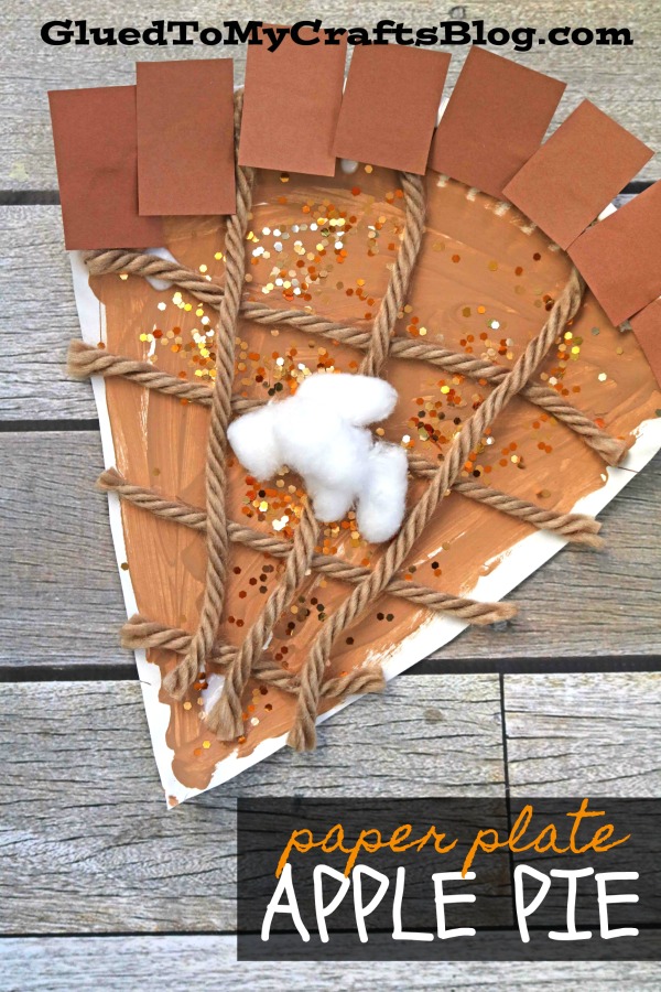 Paper Plate Apple Pie Slice Craft