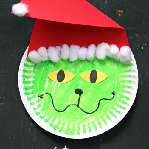 Paper Plate Grinch Craft