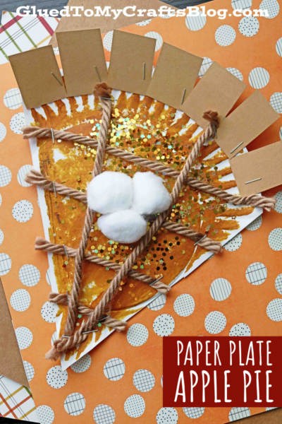 Paper Plate Apple Pie Slice Craft