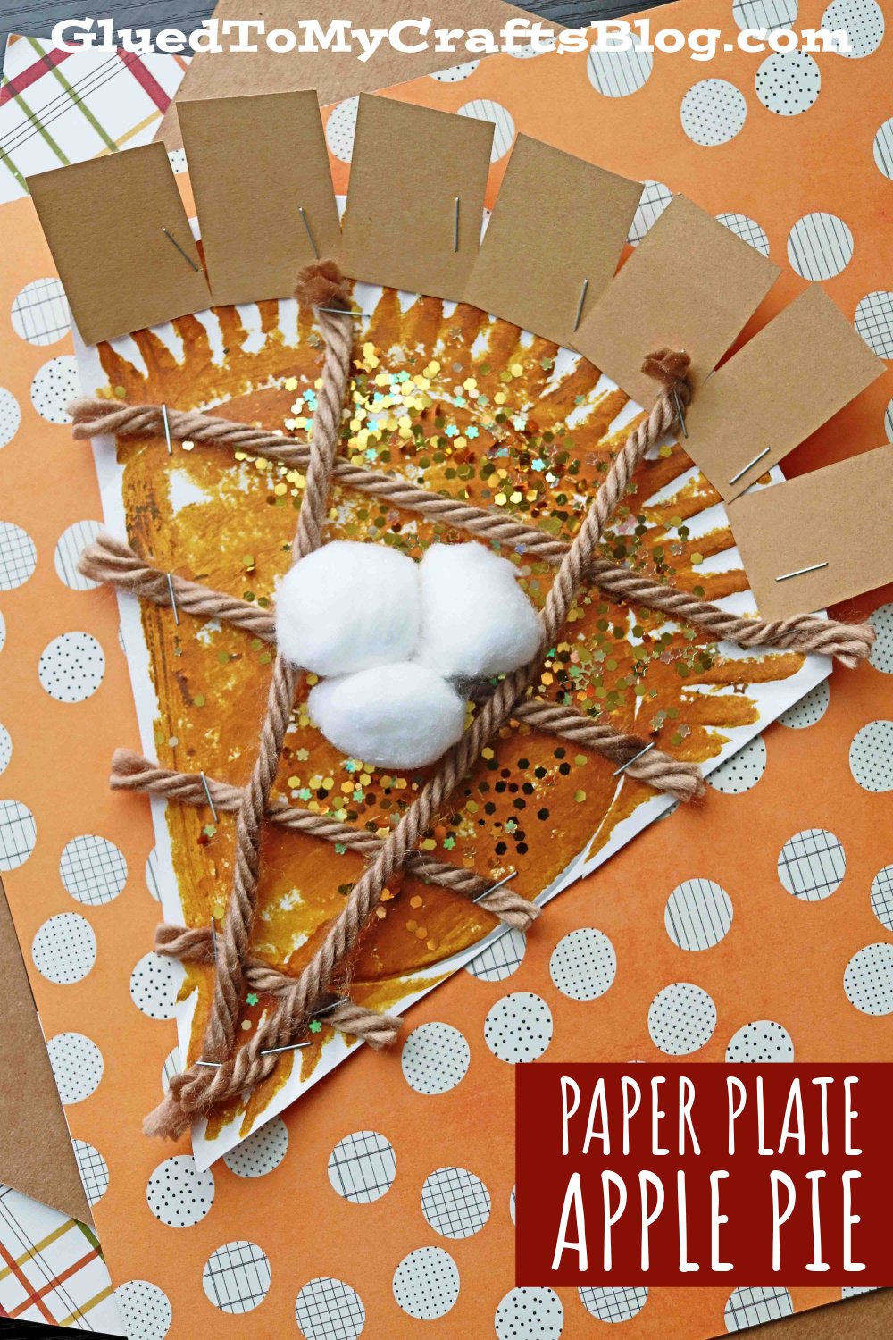 Paper Plate Apple Pie Slice Craft Idea For Thanksgiving