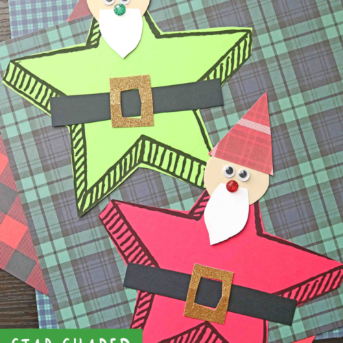 Paper Star Shaped Santa Craft