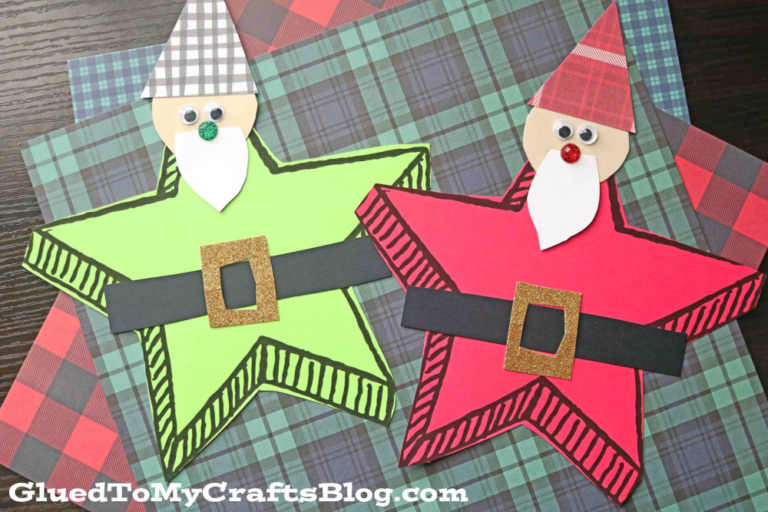 Paper Star Shaped Santa Craft