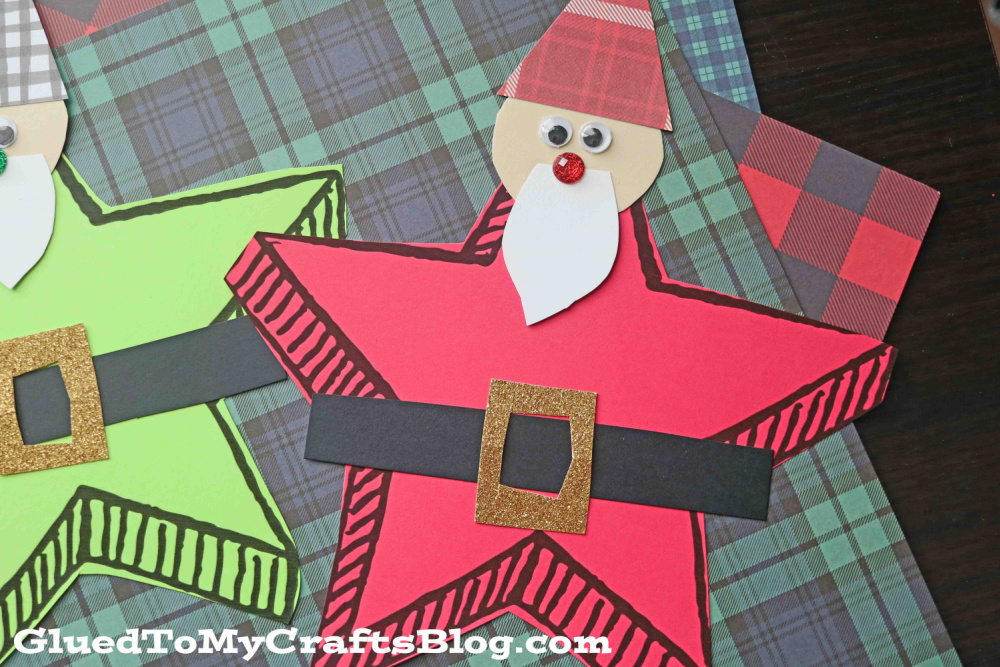 Paper Star Shaped Santa