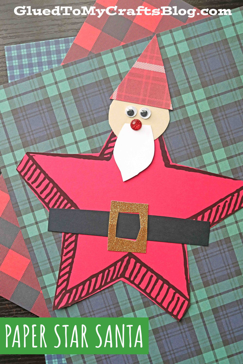 Paper Star Shaped Santa Craft