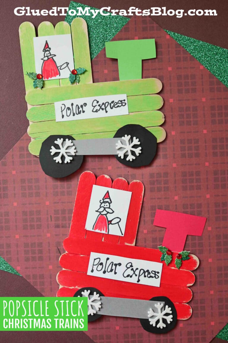 Popsicle Stick Christmas Train Craft Idea