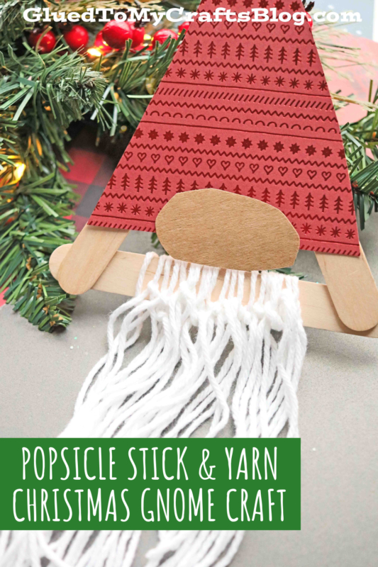 Popsicle Stick Bearded Christmas Gnomes
