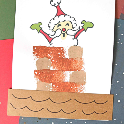 Stamped Christmas Chimney Craft