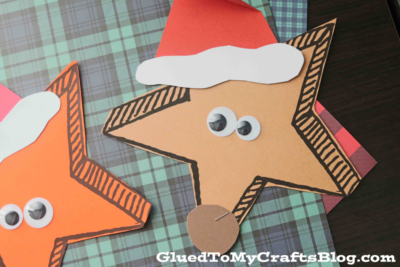 Paper Star Santa Fox Craft Idea For Christmas