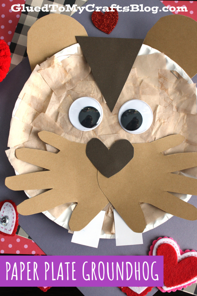 Paper Plate Groundhog Craft Idea For Groundhog's Day