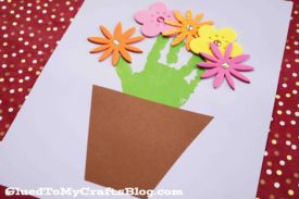 Painted Handprint Flowerpot Keepsake
