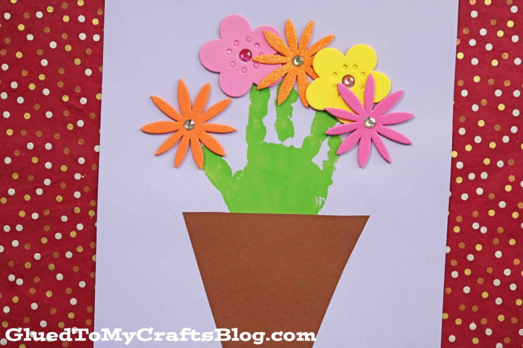 Painted Handprint Flowerpot Keepsake