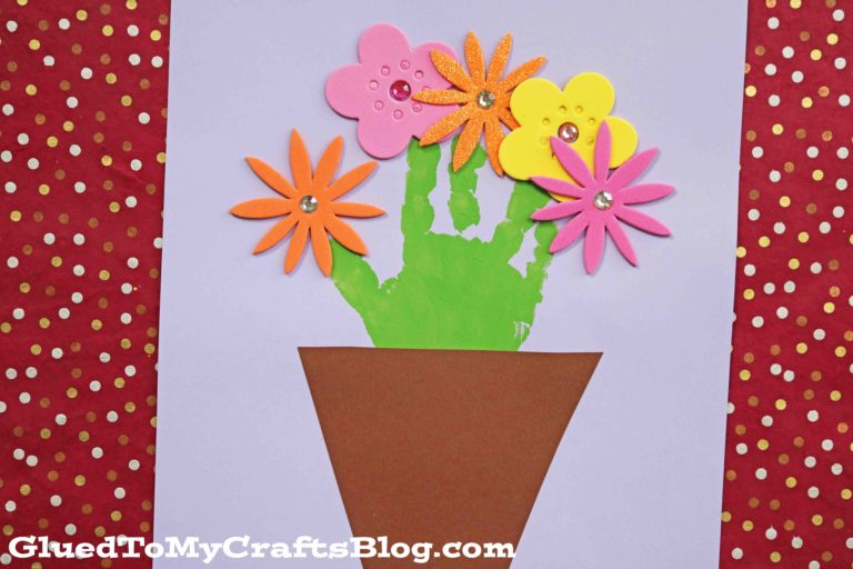 Painted Handprint Flowerpot Keepsake