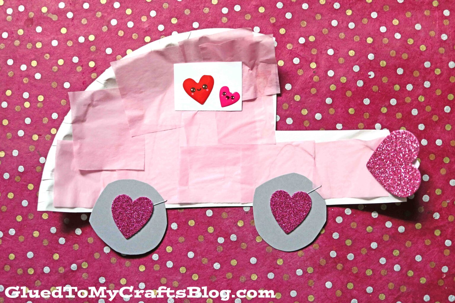 Paper Plate Love Bug Car Craft