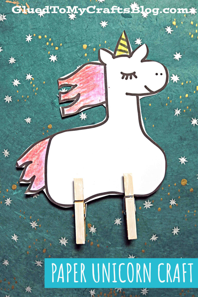 Paper & Clothespin Unicorn Craft