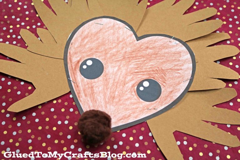 Paper Handprint Hedgehog Craft Idea For Fall