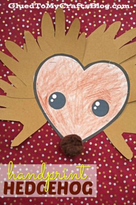 Paper Handprint Hedgehog Craft Idea For Fall