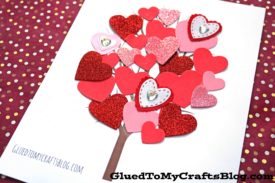 Paper Heart Love Tree Craft For Valentine's Day