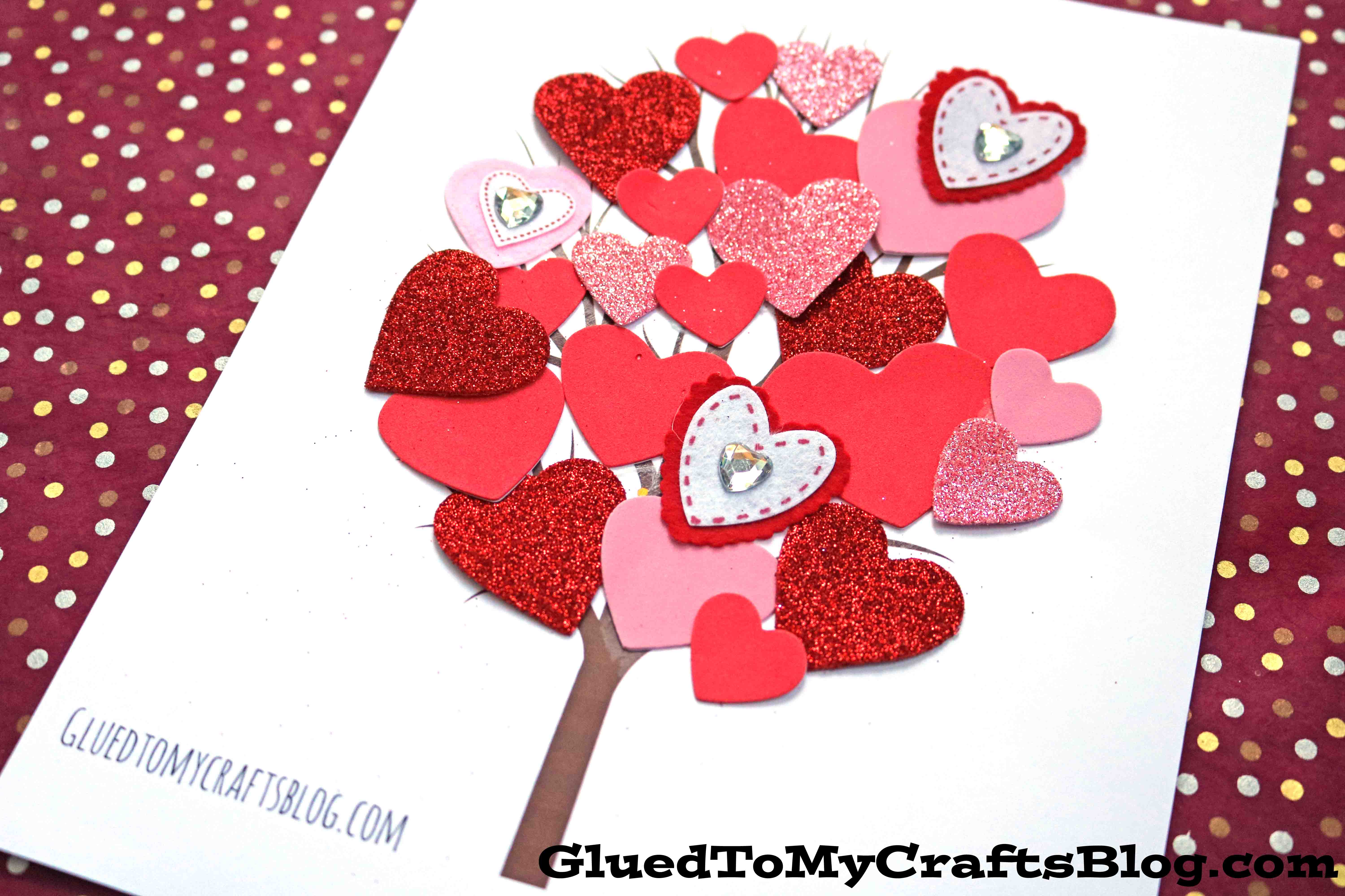 Paper Heart Love Tree For Valentine's Day