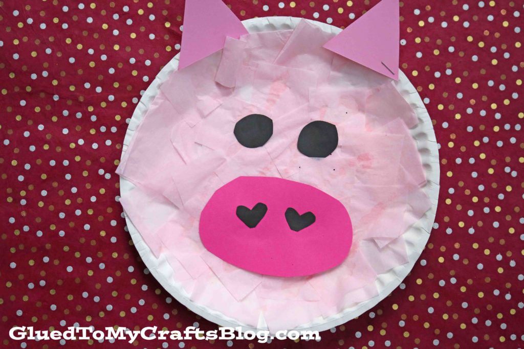 Tissue Paper & Paper Plate Pig Craft