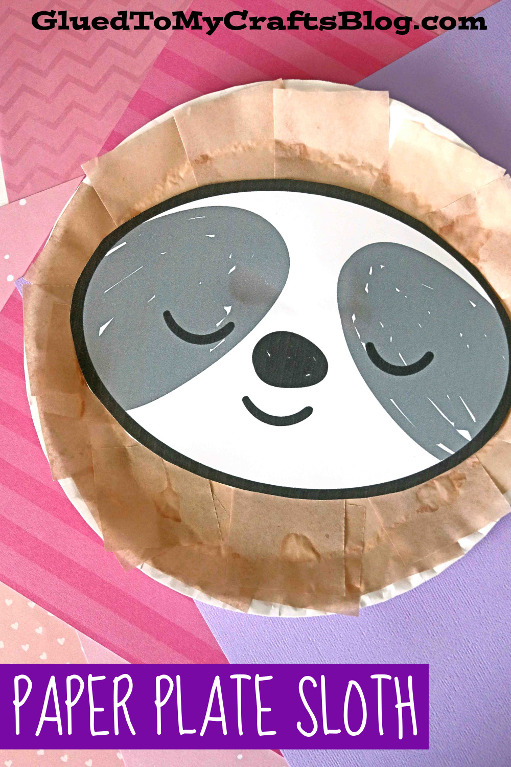 Paper Plate Sloth Craft Idea For Kids