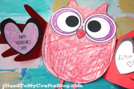 Paper Valentine Holding Owl Craft