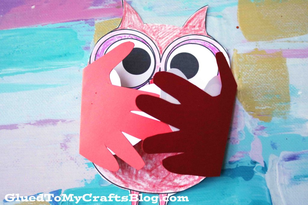 Paper Valentine Holding Owl Craft
