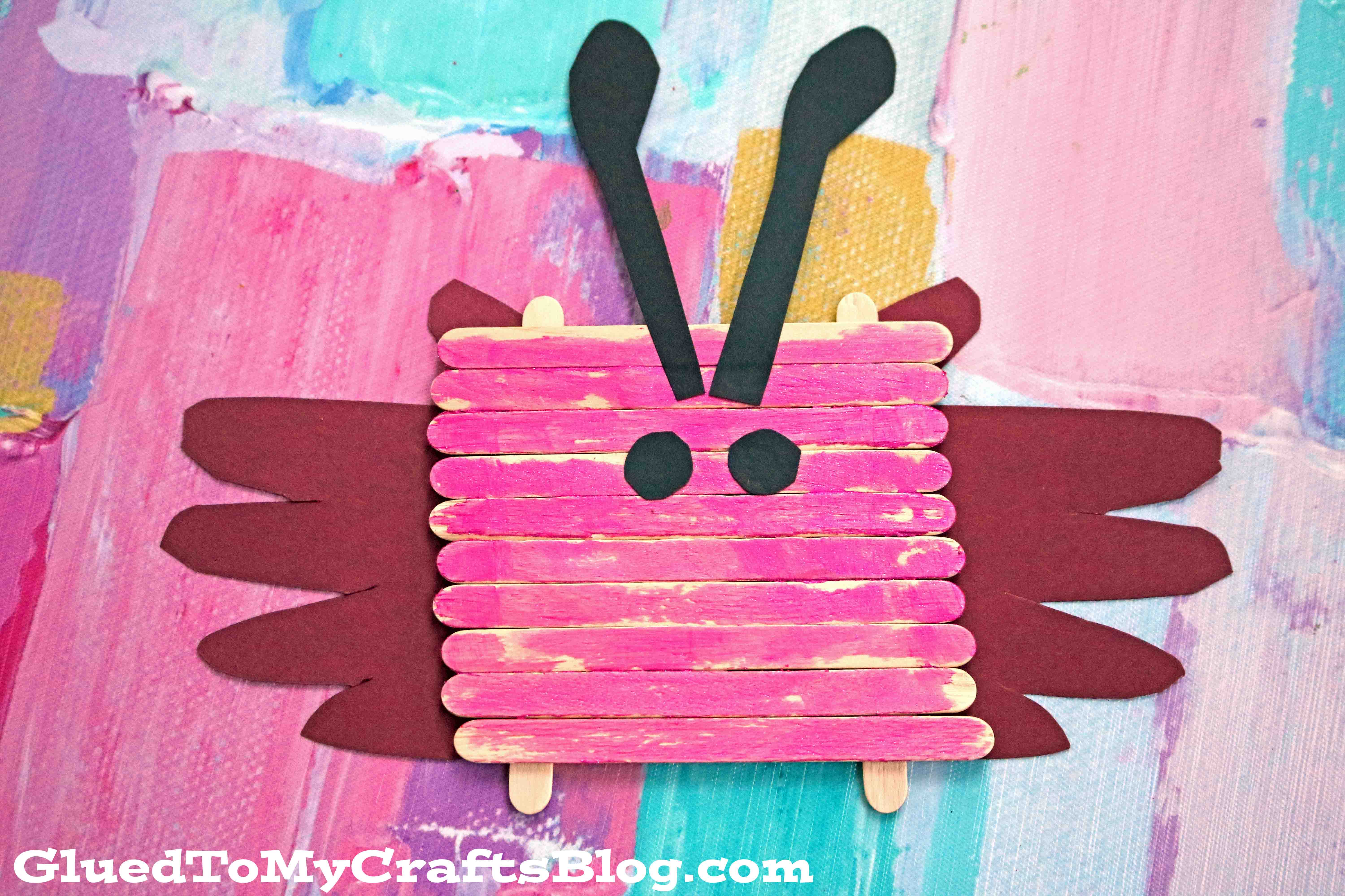 Popsicle Stick Bugs - Ladybug, Butterfly & Bee