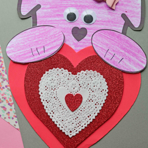 Valentine's Day Puppy Craft For Kids