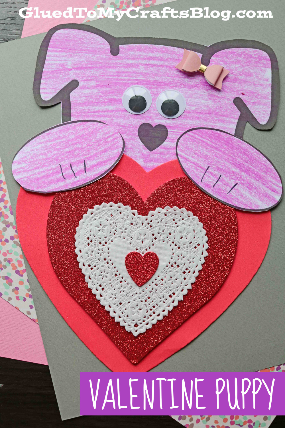 Valentine's Day Puppy Craft For Kids