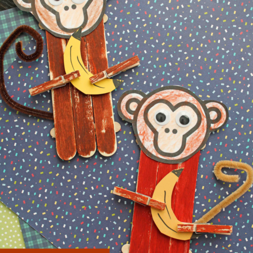 Popsicle Stick Monkey Craft Idea For Kids