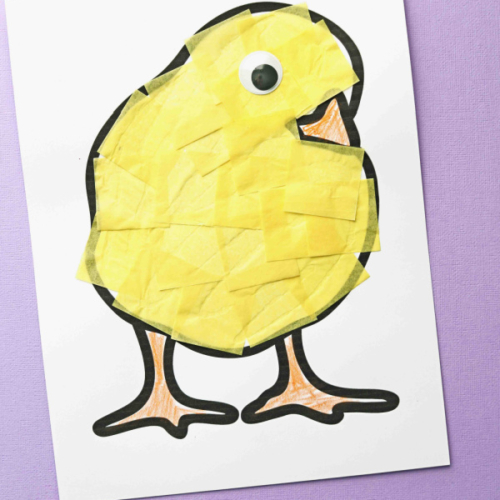 Chick Handprint Card - Keepsake Idea For Easter