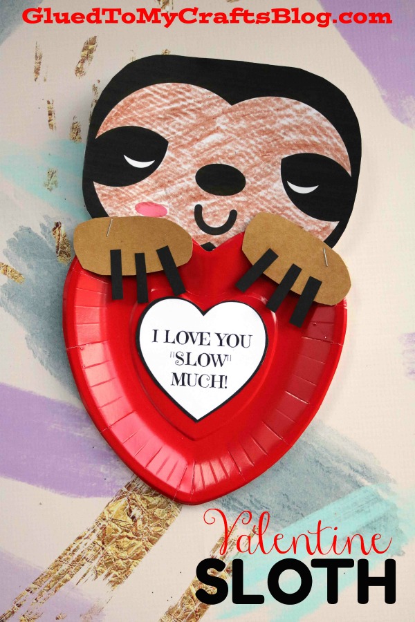 Love You SLOW Much! Valentine Holding Sloth