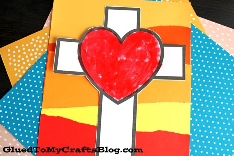 Torn Paper Easter Sunrise Craft Idea