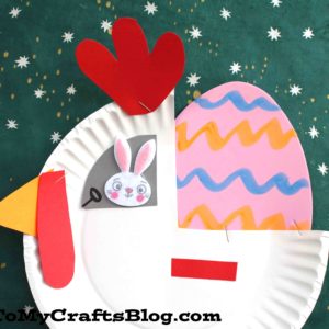 Paper Plate & Clothespin Chicken