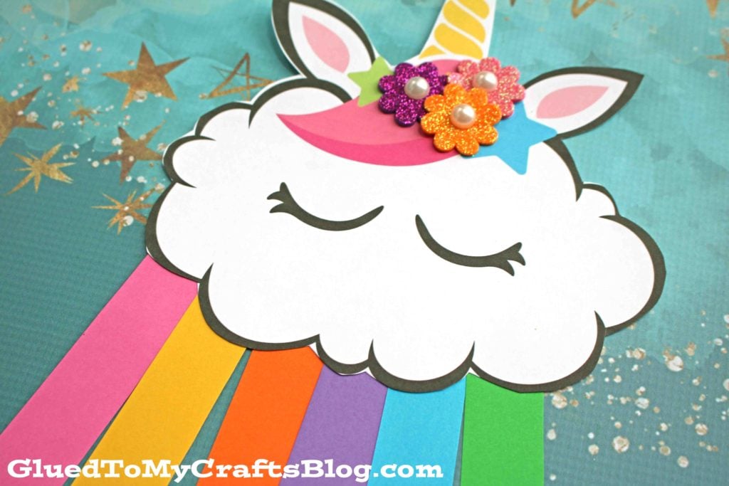 Paper Rainbow Unicorn Cloud