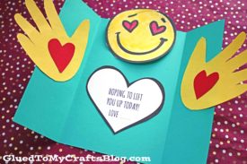 Handprint Lift You Up Card Craft Idea