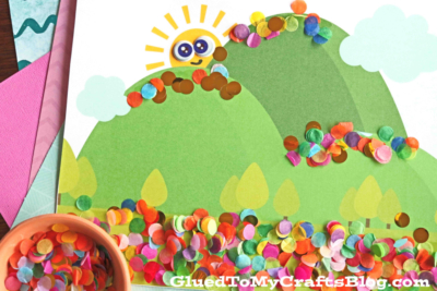 Paper Confetti Field of Flowers Craft Idea For Kids