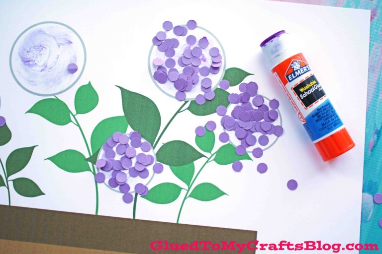 Paper Confetti Hydrangea Craft Idea