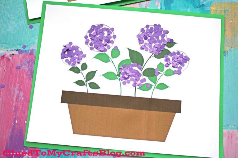 Paper Confetti Hydrangea Craft Idea