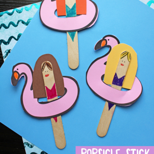 Popsicle Stick Pool Float Craft Idea