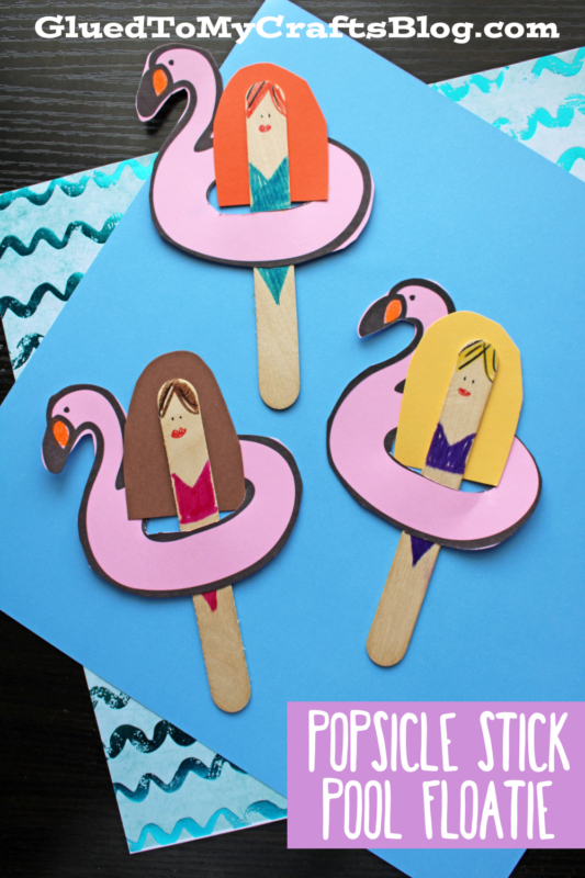 Popsicle Stick Pool Float Craft Idea