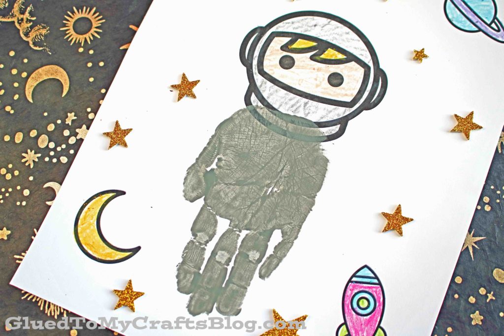 To The Moon & Back - Handprint Astronaut Keepsake