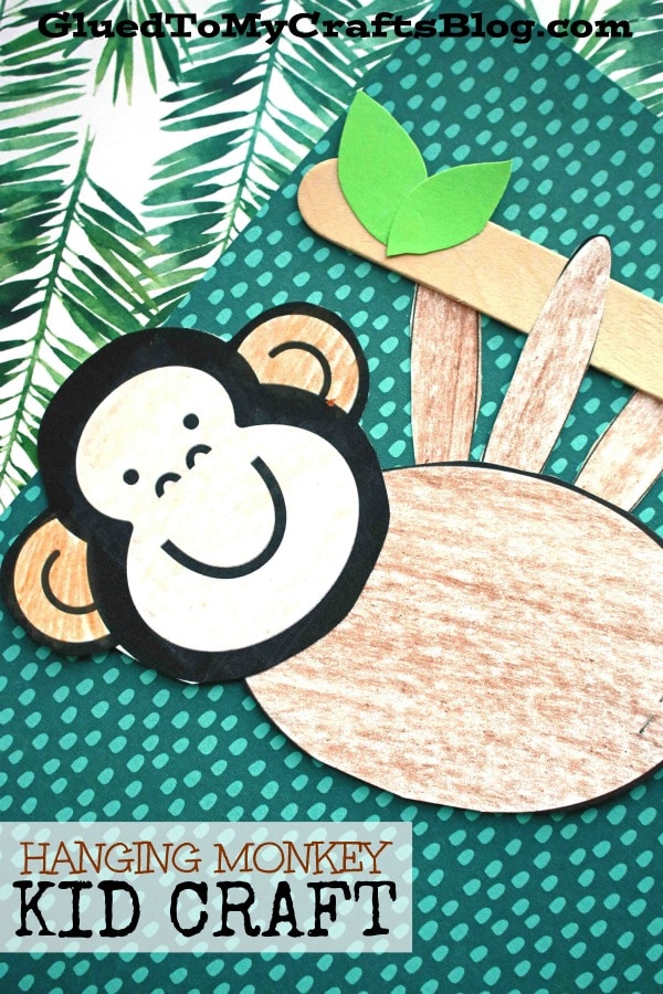 Paper Hanging Monkey - Swinging From A Branch Craft