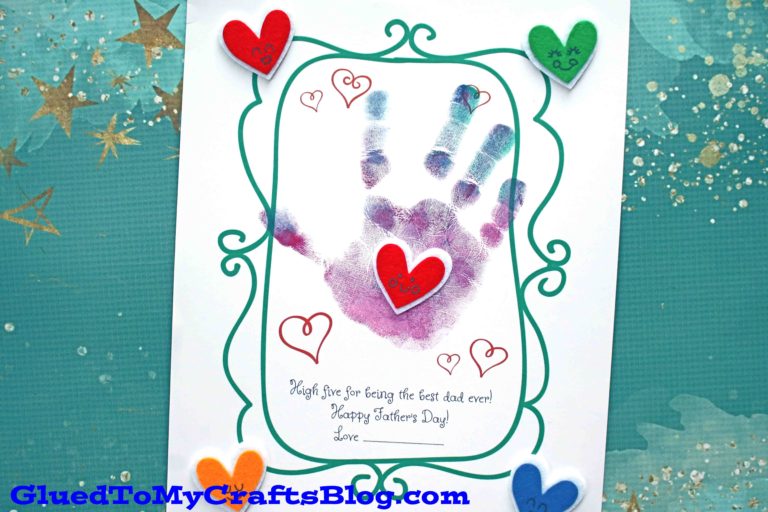 Handprint High Five To Dad Keepsake