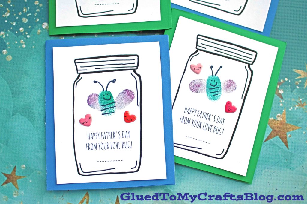 Father's Day Love Bug Cards Craft Idea