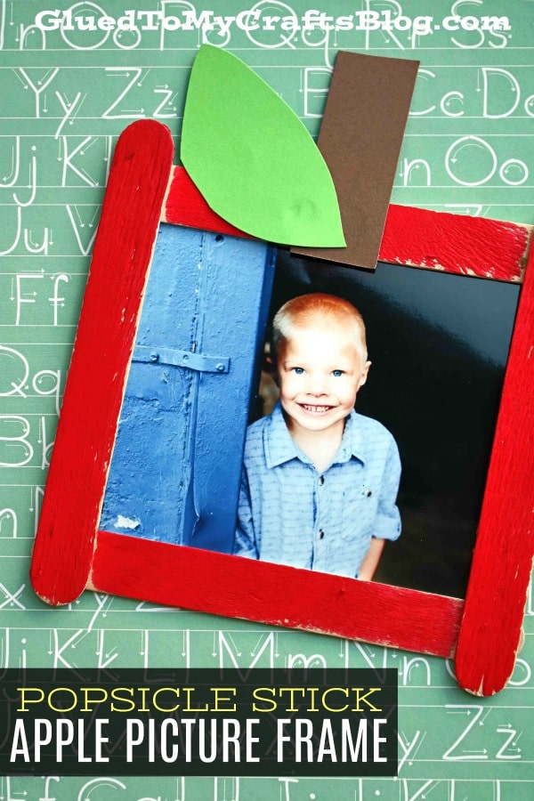 Craft Stick Apple Picture Frame Tutorial