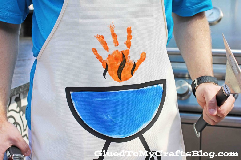 Handprint Grilling Apron for BBQ-Loving Dads